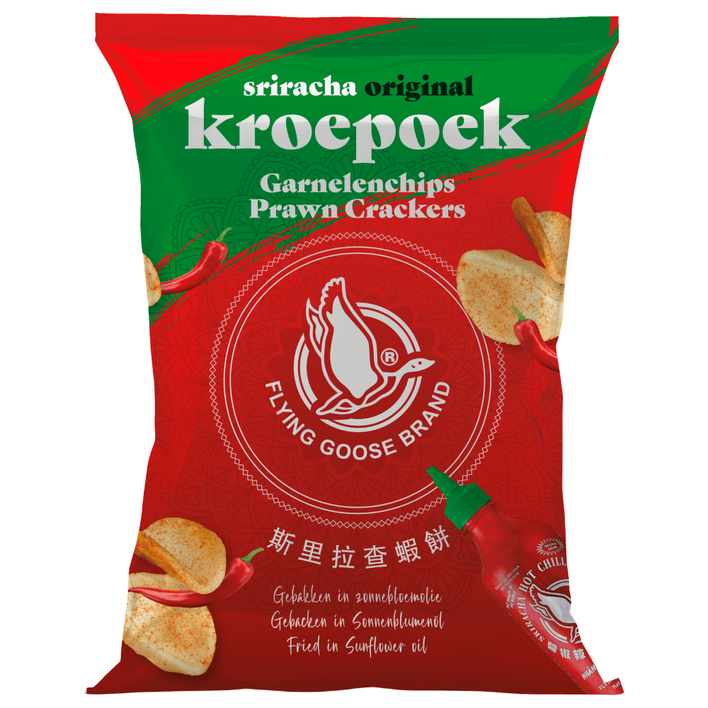 Flying Goose Prawn Crackers - Sriracha Original 80gm — Zora Supermarkt ...